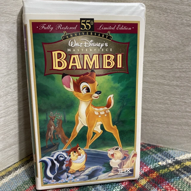 DISNEY BAMBI VHS Video Tape 55th Anniversary Limited Masterpiece ...
