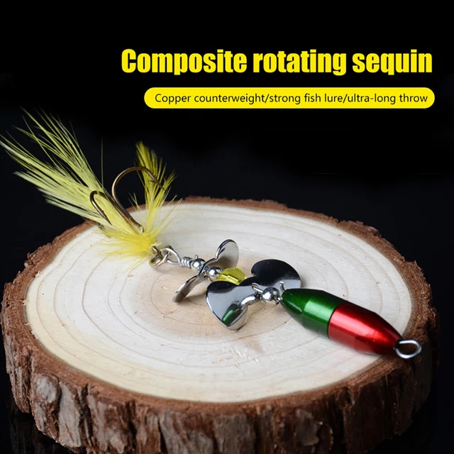 ROTATING FISH BAIT 10g/7cm Simulate Wobblers Lure Bait for Bass Trout ...