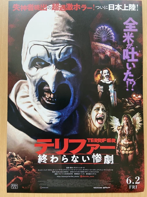 TERRIFIER 2 2022 Art the Clown Movie Chirashi mini Poster Japan Damien ...