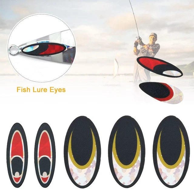 FLAT STICKERS LASE metal lure eyes Laser Fishing Bait Eyes Fish Lure ...