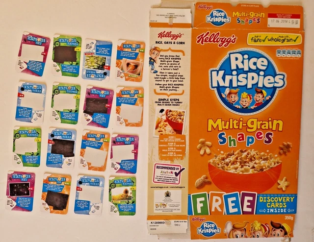 2013 KELLOGGS CEREAL Rice Krispies Shapes Discovery Cards Set Packet ...