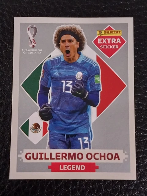 PANINI EXTRA STICKER Qatar 2022 GUILLERMO OCHOA Mexico LEGEND - SILVER ...