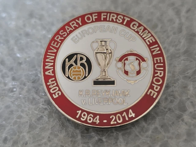 LIVERPOOL FC 50TH Anniversary European Cup 1 LFC PIN BADGE lfc anfield ...