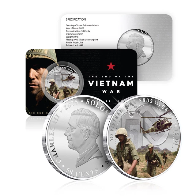 50TH ANNIVERSARY END of the Vietnam War Silver Coin 2025 Limited ...