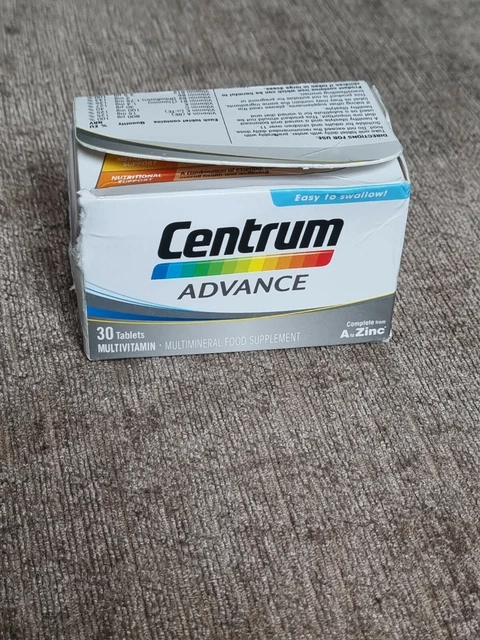 CENTRUM ADVANCE MULTIVITAMIN Tablets, Pack of 30 *Damaged Packaging* £6 ...