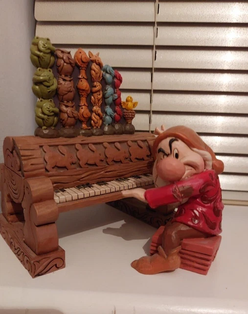 RARE DISNEY TRADITIONS Showcase Ornery Organist Grumpy Dwarf Snow White ...