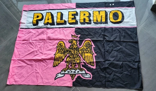 BANDIERA CALCIO PALERMO Vintage Anni 90 Originale Squadra Grifone ...