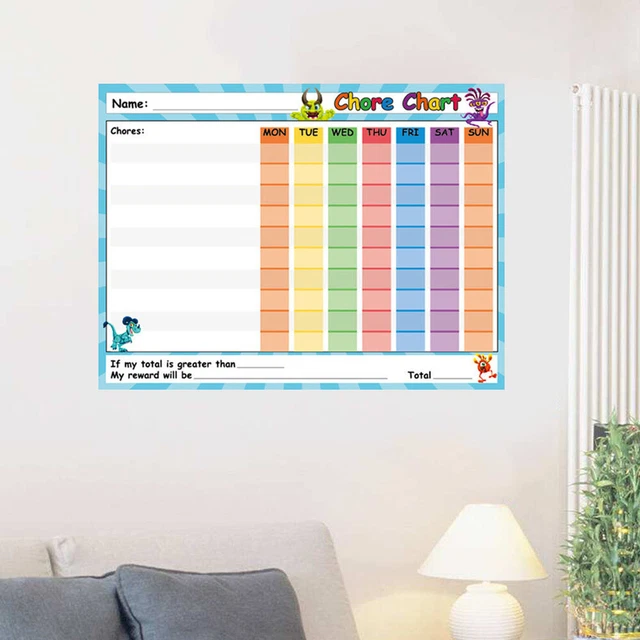 FAMILY CHORE CHART Reward Chart Chore List Chore Chart for Kids Daily ...