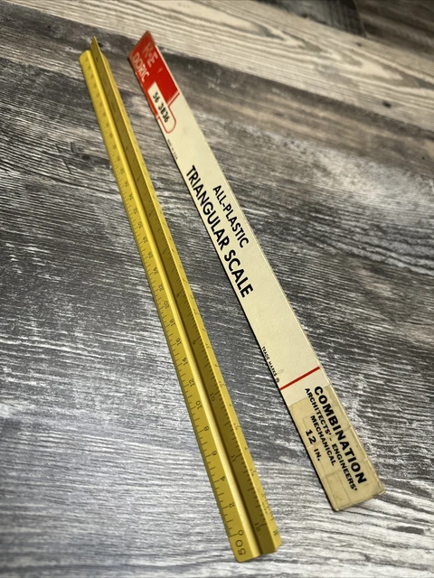 KEUFFEL & ESSER DORIC 12" Triangular Scale Drafting Ruler No 56 3836 K ...
