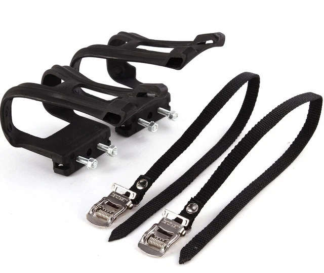 CYCLING ROAD BIKE Mountain Bicycle Toe Clips With Straps For Bike Pedal ...