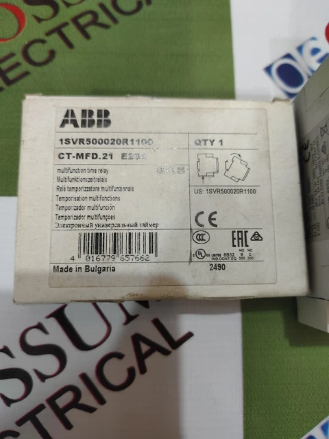 TEMPORIZADOR ELECTRÓNICO ABB Ct-Mfd.21 Sincronización 1S-10H Voltaje 12-240Vac/Dc Envío Rápido ...