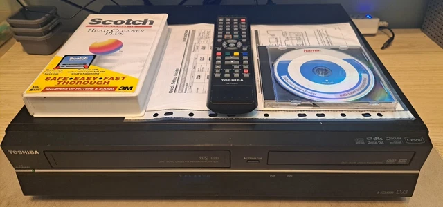 TOSHIBA DVR19DTKTB2 VHS DVD Recorder Copy VHS to DVD Original Remote & Guide £169.99 - PicClick UK