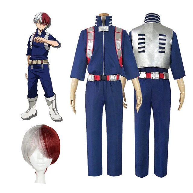 ANIME MY HERO Academia Shoto Todoroki Cosplay Costume Battle Suit Full ...