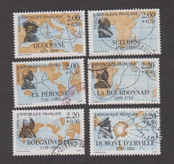 FRANCE -TIMBRES OBLITÉRÉS - Personnages célèbres - N°2517 à 2522 -1988 -TB EUR 2,50 - PicClick FR