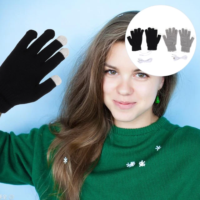 2 PAIRS NITRYLON USB Heated Gloves Work Touchscreen Mitts Hand Warmer ... 2 PAIRS NITRYLON USB Heated Gloves Work Touchscreen Mitts Hand Warmer ...
