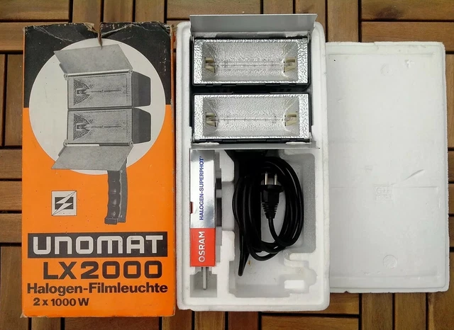 PROJECTEUR HALOGÈNE POUR caméra UNOMAT LX 2000 (2 x 1000W 3400K 220V) EUR 1,00 - PicClick FR