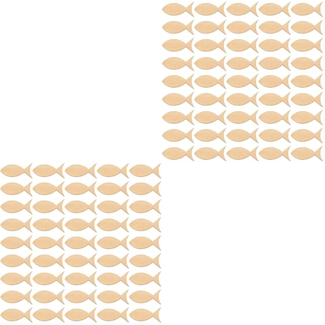 2 PACK MINI Labels Blank Signs for Sea Decor Wooden Solid Fish Child £ ...