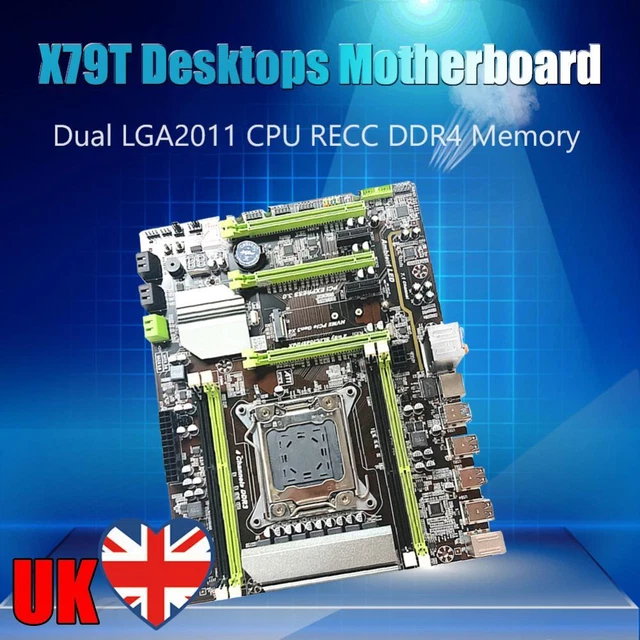 X79T LGA 2011 Motherboard USB3.0 M.2 SATA 4 DDR3 Desktop PC Computer ...