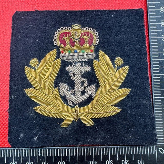 BRITISH ROYAL NAVY Bullion Embroidered Blazer Badge EUR 11,37 - PicClick IT