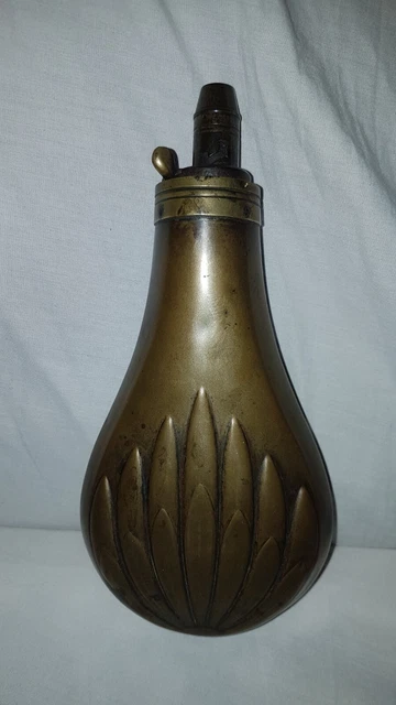 ANTIQUE GEORGIAN EARLY Victorian Musket Powder Flask by Sykes £17.00 ...