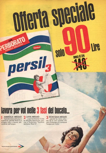 U0049 DÉTERGENT PERSIL Henkel, Publicité Période 1965, Vintage ...