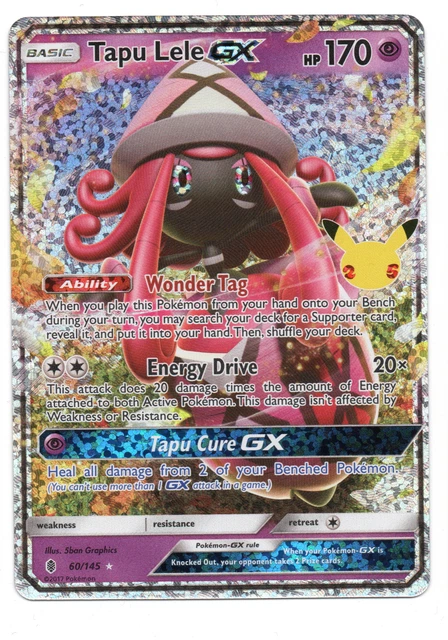 Tapu Lele Gx Pokemon Card 60 145 Celebrations Set Ultra Holo Rare