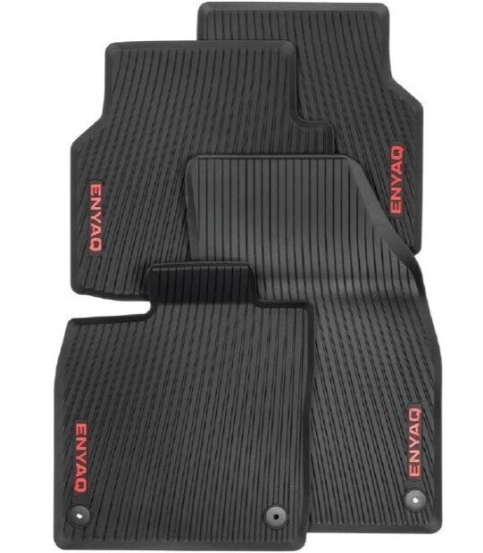 ORIGINAL SKODA ENYAQ iV Fußmatten Gummimatten 4 teilig rot 5LA061500B ...