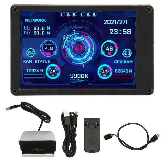 IPS USB MINI schermo CPU GPU RAM monitor temperatura Sens GD2 3,5 pollici PC EUR 35,11 - PicClick IT