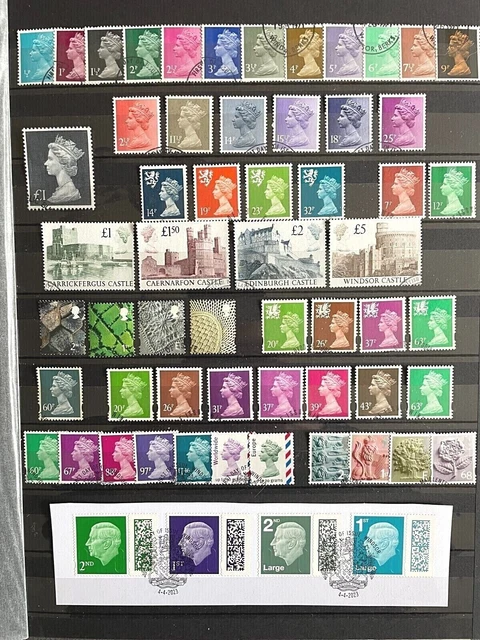 GB STAMPS MACHIN Definitive Fine Used Sets 1967 to 2024 - Multiple ...