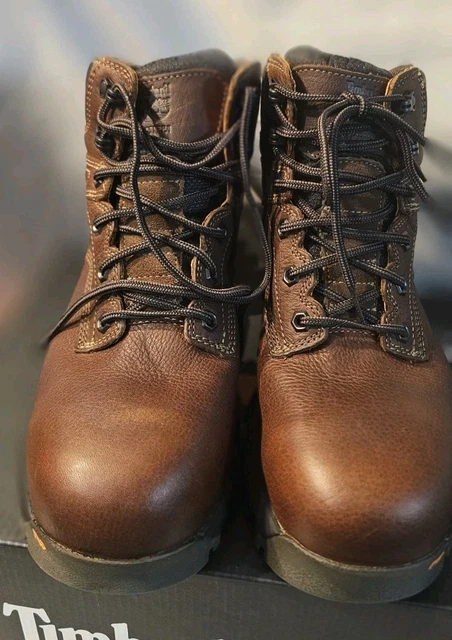 TIMBERLAND PRO TITAN EV 6" WP CT Work Boot Brown Men SZ 9.5 New With ...