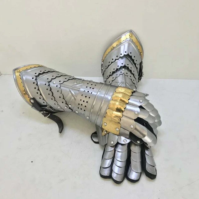 MEDIEVAL KNIGHT GLOVES Functional Steel Gauntlet Sca Armour Larp ...