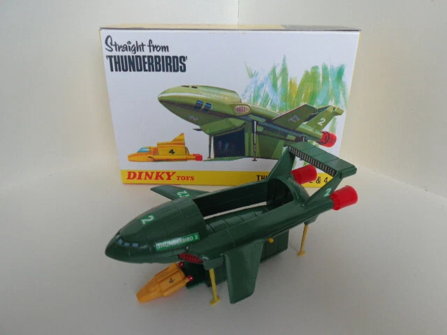 DINKY TOYS 101 Thunderbird 2 and 4 Thunderbirds Virgil Tracey Gerry ...