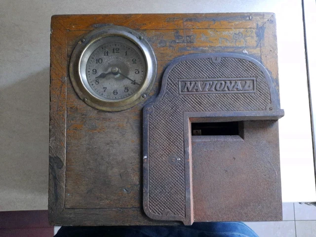 NATIONAL TABLE TOP Time Recorder Clock Checking In Factory Aldershot ...