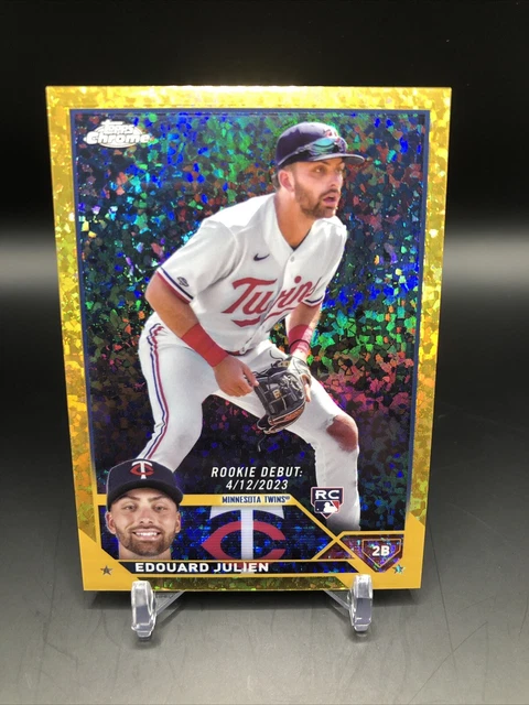MISE À JOUR chrome 2023 Topps Edouard Julien RC recrue début or mini ...