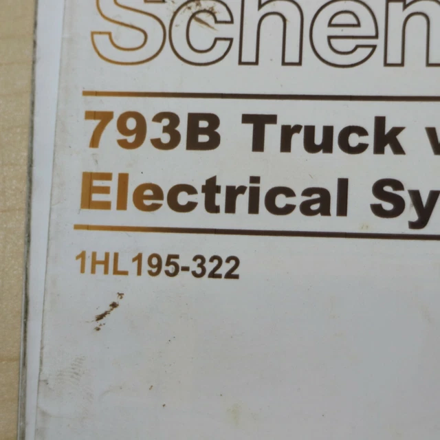 CATERPILLAR 793B DUMP Truck Electrical Schematic Wiring Diagram Manual ...
