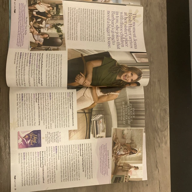 PEOPLE MAGAZINE APRIL 7, 2025 JENNA BUSH HAGER & SISTER BARBARA TWIN ...