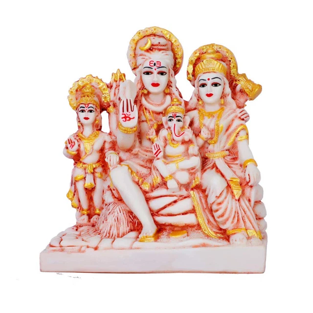 INDIEN TRADITIONNEL RÉSINE Shiv Parivar Idol Pour Maison Décoration EUR ...