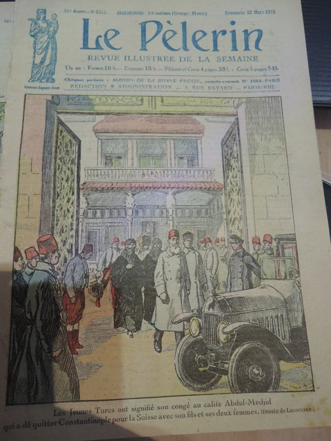 PÈLERIN 1924 FRANC-MAÇONNERIE Freemason Turquie Turkey Abdul-Medjid ...