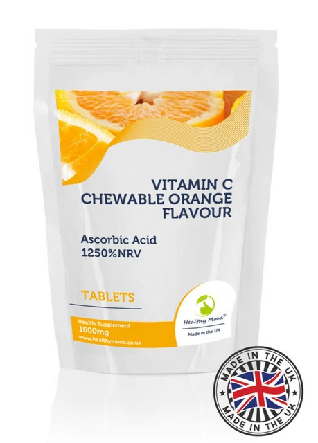 VITAMIN C CHEWABLE Orange Flavour Tablets 1000mg Pack of 60 EUR 7,31 ...