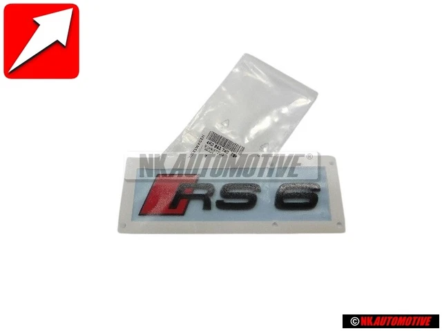 AUDI ORIGINAL RS6 Arrière Embleme Monogramme Logo Noir Rouge ...