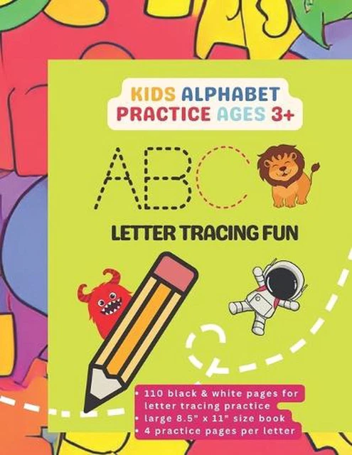 ABC LETTER TRACING Fun: Alphabet dot-to-dot tracing method, encourages good hand £22.72 ...