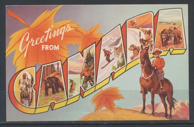 1950S CANADA ~ Royal Canadian Mounted Police (RCMP) ~ Greetings From ...
