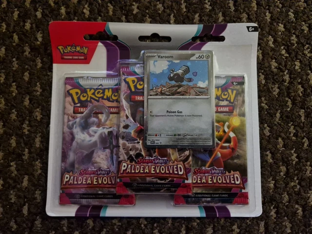 POKEMON PALDEA EVOLVED 3-Pack Booster Display Pack Pokémon Trading Card ...