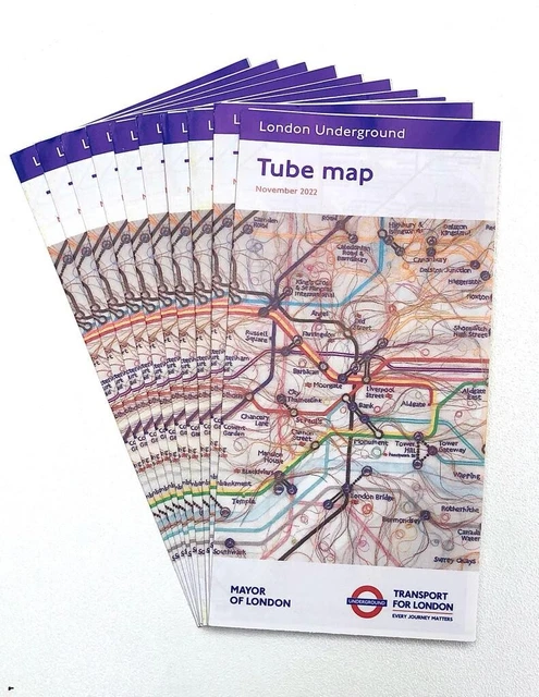 LONDON UNDERGROUND TUBE Map - NEW November 2022 - Current & Latest Map ...