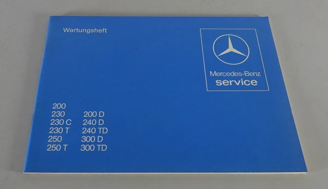 SERVICE BOOK MERCEDES Benz W123 blank without entries Condition 05/1979 ...