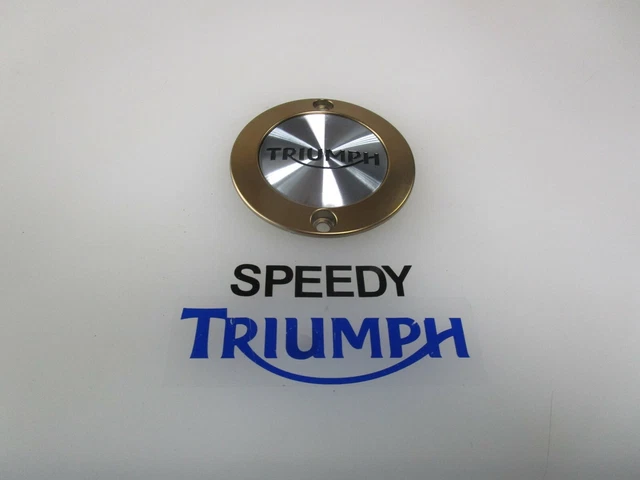 TRIUMPH BONNEVILLE T120T100 Bobber Speedmaster Clutch Cover Badge ...