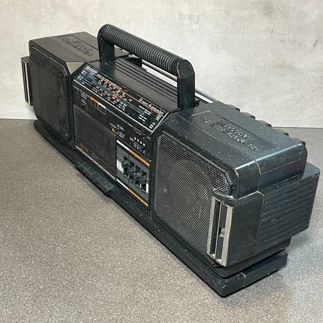 VINTAGE SHARP GF-330E Boombox Ghettoblaster Retro Cassette Player Radio Prop £34.95 - PicClick UK