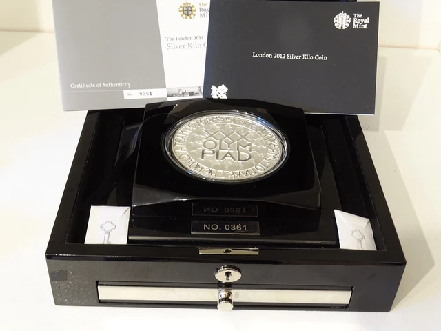 2012 LONDON OLYMPIC Games £500 Pound Silver Proof Kilo in Original RM ...