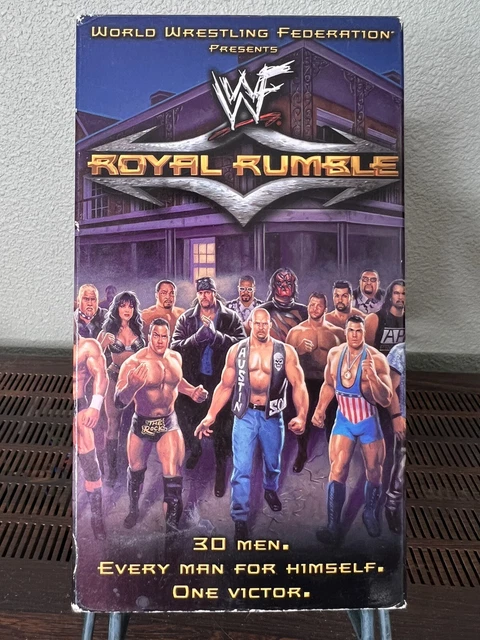 “wwf Royal Rumble” Vhs 2001 The Rock Stone Cold Kurt Angle Triple H 1610