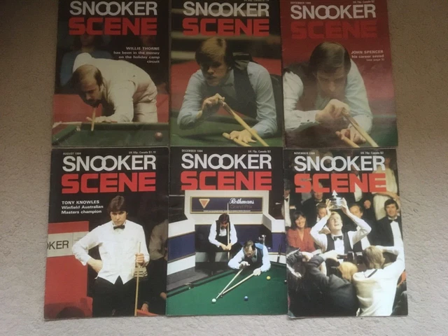 6 ISSUES 1984 Snooker Scene Magazines May,July,Aug, Sept, Nov, Dec £45. ...
